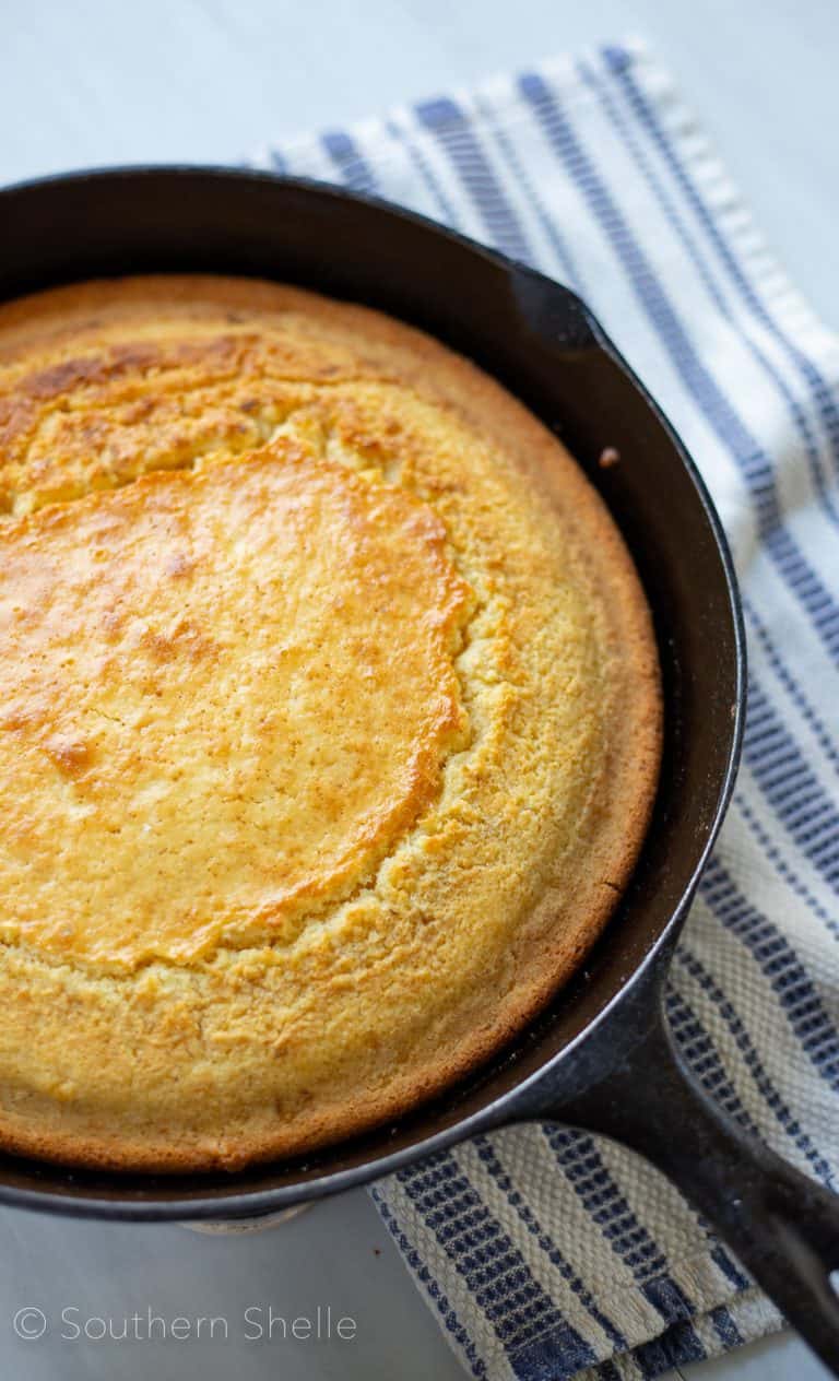 Cast Iron Cornbread • Southern Shelle